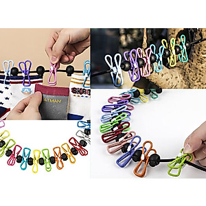 2Pack Retractable Portable Clothesline for Travel，Clothing line with 12 Clothes Clips, for Indoor Laundry Drying line,Outdoor Camping Accessories (2)