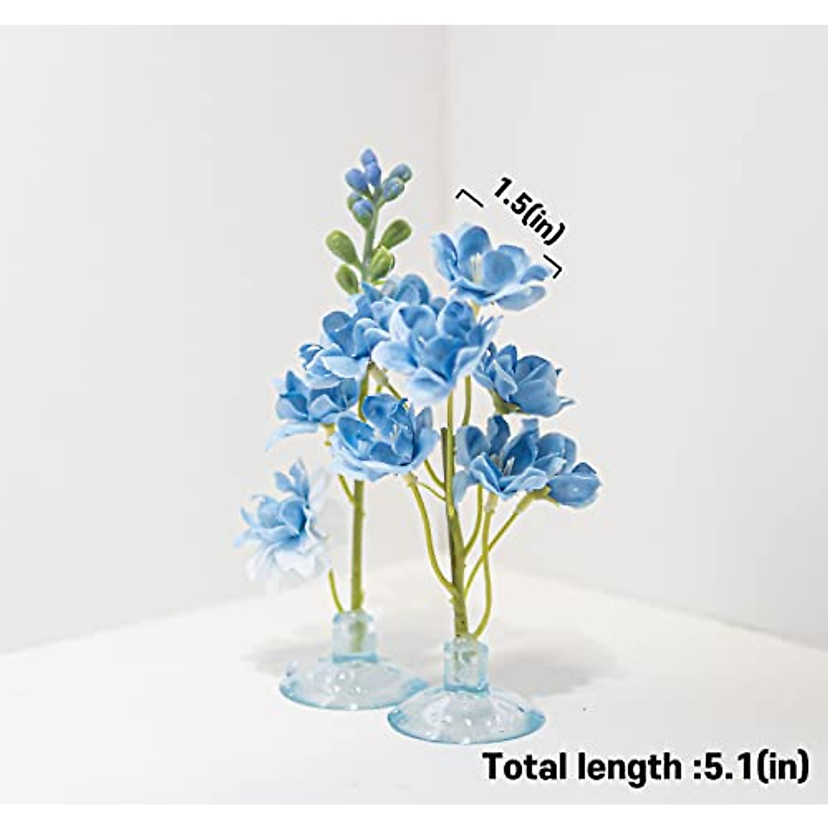 BettaBlossom Betta Bed for Bettafish Delphinium Flower Bed(Three Color)- Beautiful Spot, Soft and Comfotable for Your Bettafish, The Natural Habit for Betta Resting-Blue