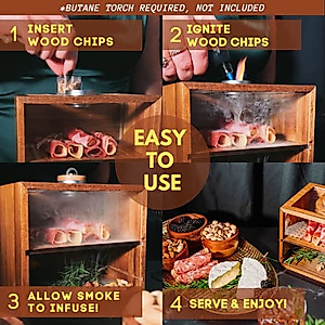 Culinary Smoker Box | Indoor Smoker | Portable Cold Smoker | Smoking Gun Not Required | Food Smoker, Cheese | Wood Chips for Smoke Infuser Cocktail Smoker | Smoke Drinks Whiskey, Bourbon, Old FashionedBourbon, Old Fashioned
