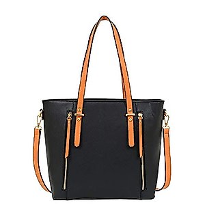 Loving Liquid Line Wine Purse with Hidden Spout - Holds 1.5 ltrs. - Wine Tote by The Joy Collection (Black/Black)
