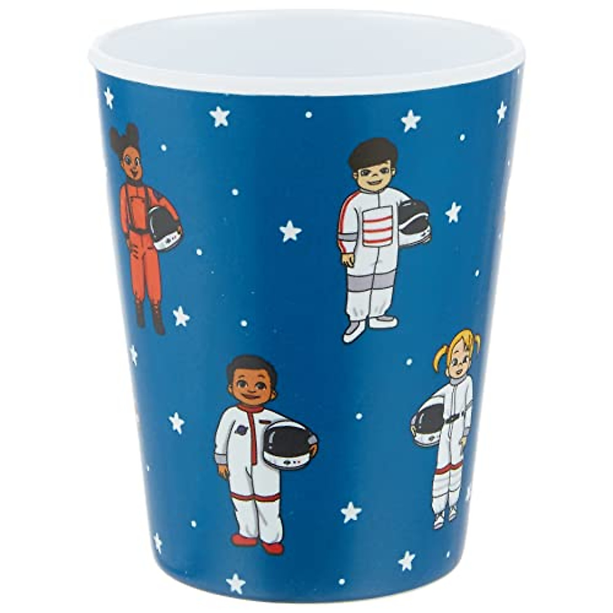 Colorfull Plates 3 Piece Kids Dinnerware Set, Space Themed, BPA-Free Melamine, Multicolor, Toddler Feeding Set