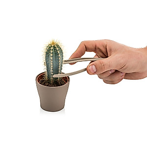 Mini Garden Hand Transplanting Set of 4 pc Succulent Cacti Cactus Tools Miniature Planting, Set for Fairy Garden, Potting, Houseplant, Bonsai Tools, Bonsai Kit, Shovel, Thong (Yellow)