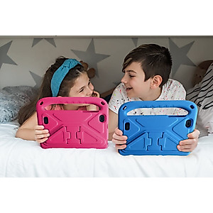 GOODTEL 2024 Kids Tablet for Kids Android Tablet 7 inch 128GB Extended Memory, Installed Parental Control Mode Puzzle Game IPS HD Display, Toddler Tablet with Shock-Proof Case, Pink