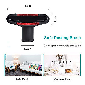 KEEPOW 1 1/4" Vacuum Attachments Accessories Cleaning Kit Hardwood Floor Dust Brush for 32mm (1 1/4 inch) Standard Hose, 7 Pcs