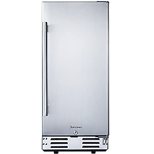 Kalamera Beverage Refrigerator, 15 inch Under Counter Beer Fridge for 104 Cans w/ 32-41℉ Temperature Range, Drink Fridge with Stainless Steel Door