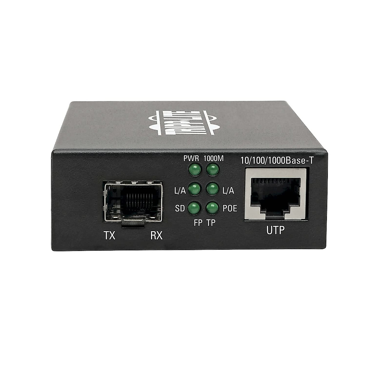 Tripp Lite Cusotomizable SFP Fiber Media Converter, Fiber to Ethernet Converter, Gigabit, POE+, 10/100/1000 (N785-P01-SFP)