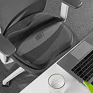 Skechers Skech-Knit Memory Foam Seat Cushion, Ultimate Premium Coccyx Cushion for Tailbone Pain - Seat Pad for Car, Office Chair, Wheelchair, Gaming Chair and Desk Chair - Sciatica & Back Pain Relief