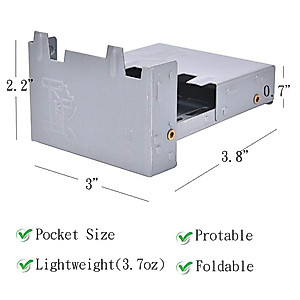 Breezing Style Folding Mini Pocket Stove & Emergency Portable Ultralight Camp Stoves for Backpacking, Camping, Emergency Prep Fit for Pans,Pots,Cups(not include Alcohol)