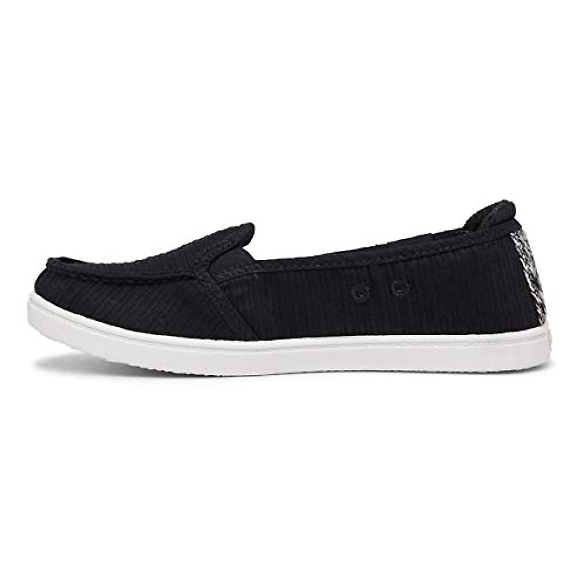 Roxy womens Minnow Slip on Shoe Sneaker, New Black, 8 US