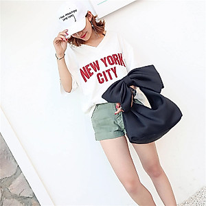 WILDFINDING Summer New Bowknot Shoulder Bag Women Personality Pink Color Spliced Handbag Many Wear Method Evening Clutch Cute Hobo Bag