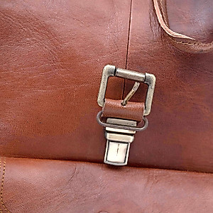 Rustic Vintage Leather Backpack Travel rucksack knapsack daypack Bag for men women Brown (16 x 8 x8 inches)