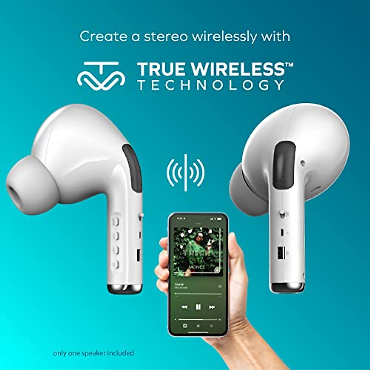 Coby True Wireless Speaker Bluetooth Speaker, 3 Watts, Hi-Quality Sound & Bass, 49 Ft Wireless Range, Play 2 More Speakers Together, Bluetooth Speakers