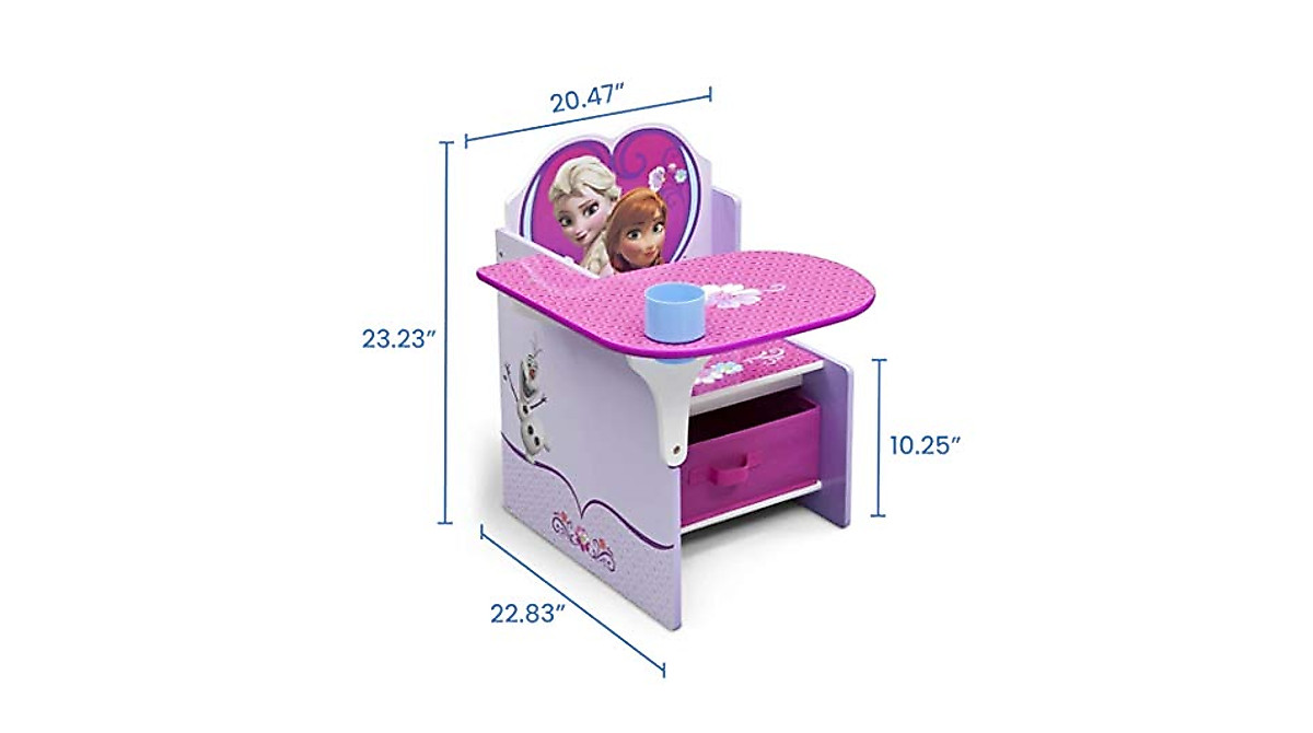 Frozen Chair Desk with Storage for Kids - Disney Frozen Fun