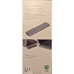 7-in-1 Dual Type-C Hub Multiport Card Reader Adapter HDMI for MacBook Pro