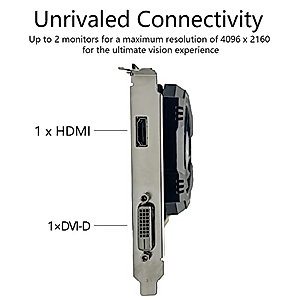 GPVHOSO GeForce GT 1030 4GB GDDR4 Video Graphics Card GPU Single Fan Cooling SystemHDMI/DVI-D, DirectX 12, GPU Boost 3.0, Computer Gaming Video Card, Desktop GPU, Support 4K,SingleFan Cooling System