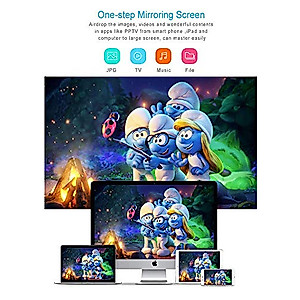 DROOS Mini Projector Portable,1080p Support, Hd Home Theater Projector, Projection Size 200, 6000 Mah Battery, Hdmi, USB, Sd, (projectors)