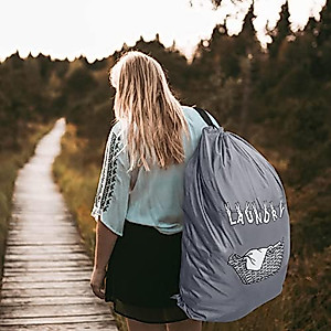 Large Laundry Bag with Strap, Laundry Bags Extra Large Heavy Duty, College Laundry Bag, Travel Laundry Bags for Dirty Clothes, Dirty Laundry Travel Bag, Easy Fit a Laundry Hamper or Basket…