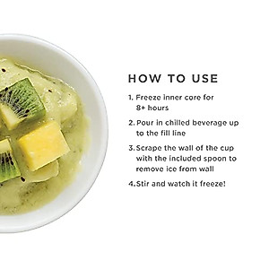 ZOKU Original Slush and Shake Maker, Compact Make and Serve Cup with Freezer Core Creates Single-Serving Smoothies, Slushies and Milkshakes in Minutes, BPA-free, Green