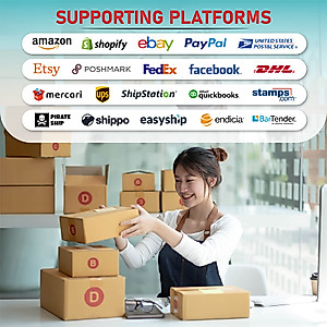 Arkscan 2054K-WF Wireless Shipping Label Printer for Windows Mac Chromebook Android for WiFi & USB, Support Amazon Ebay Paypal Shopify Shipstation UPS USPS FedEx Roll & Fanfold Direct Thermal Label