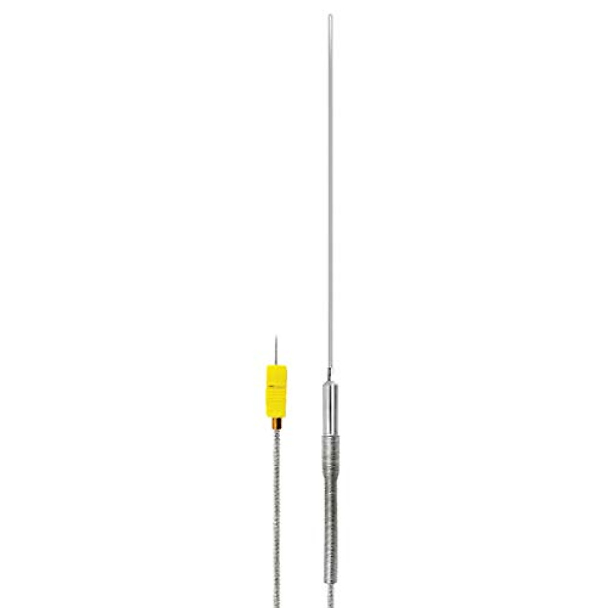 PerfectPrime TL1913SL K-Type Inconel 600 Flexible Thermocouple Temperature Sensor Probes -40~2012°F, 1mm / 150mm