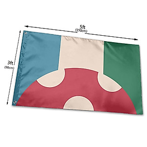 Kinoko Kingdom Dream Commune Smp Flags Garden Flag 3x5 Foot Spring Outside Outdoor Indoor House Room Decoration Banner - Canvas Header And Double Stitched 3 X 5 Ft