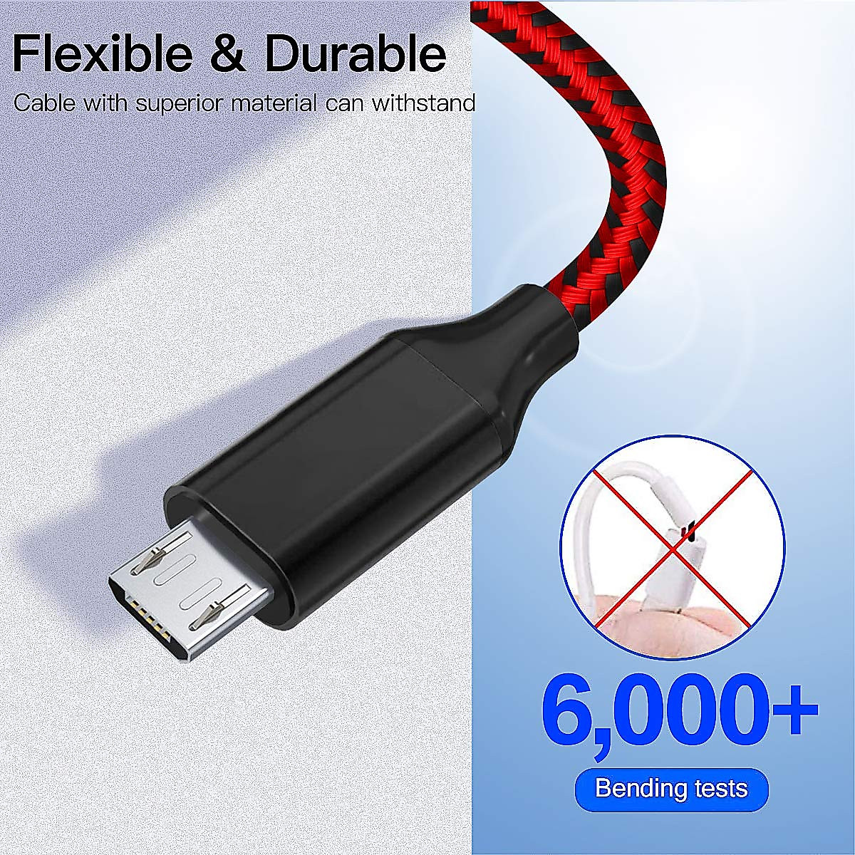 Exeric 3FT Micro USB Cable