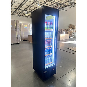 XPACOOL Commercial Refrigerator Display Fridge Cooler,Glass Door Merchandiser Beverage Refrigerator with LED Light Adjustable Shelves ETL and NSF Approval