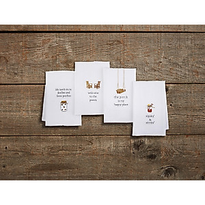 Mud Pie Happy Place Waffle Weave Towel