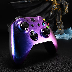 eXtremeRate Purple and Blue Chameleon Front Housing Shell Faceplate for Xbox One X S Controller Model 1708 - Controller NOT Included