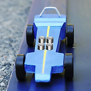 Coopay 4 oz. Tungsten Weights 3/8 Inch Incremental Cylinders Car Incremental Tungsten Weights Compatible with Pinewood Car Derby Weights to Optimize Your Car for Speed, 4 Sizes