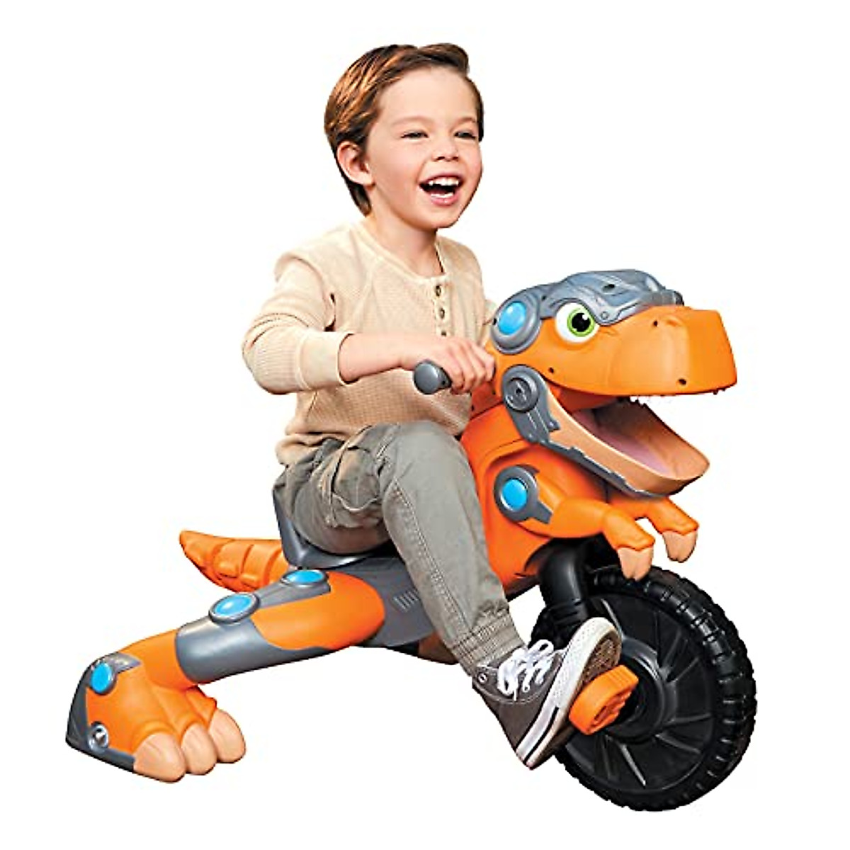 Little Tikes Chompin' Dino Trike, Outdoor Indoor Ride On Toy w/Dinosaur Sounds Roars, Adjustable Seat, Rugged Wheels- Kids Gift, for Toddler Boys & Girls Ages 3 4 5+ Years Old, Large