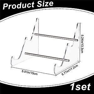 CRASPIRE Acrylic Keyboard Display Stand Holder 2-Tier Mechanical Computer Keyboard Stand Shelf for Desk Transparent Acrylic Stand Keyboards Storage Holder Tray for Computer Tablet Picture Frame