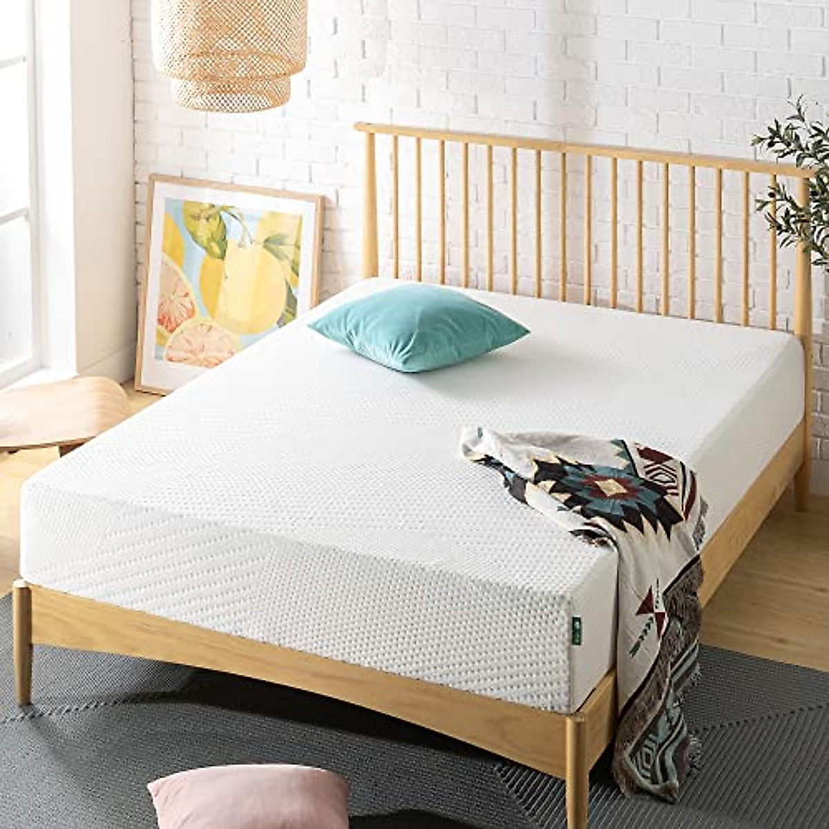Zinus 10 Inch Green Tea Essential Memory FoamMattress/Bed-in-a-Box/AffordableMattress/CertiPUR-US Certified, King,White