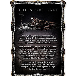 The Night Cage by Smirk and Dagger, a Spooky Cooperative Strategy Game, 1-5 Players Lost in a Dark Maze with only a Candle, Fun Horror Themed Tile Laying and Perfect for Game Night, Adults, Teens 14+