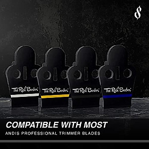 The Rich Barber Pro Barber Tools Set - Accessories Kit with 1-Minute Blade Modifier & 10-Second Blade Setter - Zero Gap Trimmer Alignment Tool, Blade Sharpener Block - Professional Barber Supplies