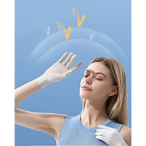 CAMSTIC Women's Ultra Thin UPF 50+ Summer UV Protection Touchscreen Driving Gloves (Grey)