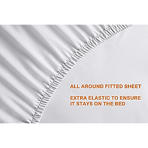 Elegant Comfort Luxury Soft Coziest 4-Piece Bed Sheet Set 1500 Thread Count Egyptian Quality Wrinkle Resistant Beautiful Quilted Design on Flat Sheet and Pillowcases, Queen, Dusty Rose