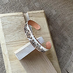 FRONT LINE JEWELRY Handcrafted Copper Women's Butterfly Bracelets Cuff: Embrace Nature's Beauty with Earth-Tone Unique Monarch Butterfly Cuff, Butterfly Gifts