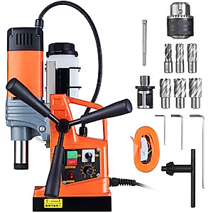 VEVOR Magnetic Drill, 1400W 2" Boring Diameter, 2922lbf/13000N Portable Electric Mag Drill Press with Variable Speed, 810 RPM Drilling Machine for any Surface Home Improvement Industry Railway