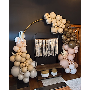 129 Pcs DIY Boho Balloons Garland Bush Balloon Garland Arch Kit Double Stuffed Blush Pink Balloons Dusty Rose Balloon Garland for Baby Shower Decorations Party Birthday