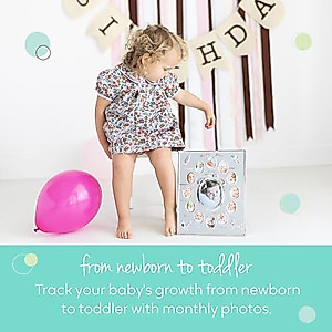 tiny ideas Baby's My First Year 12-Month Picture Frame, Silver