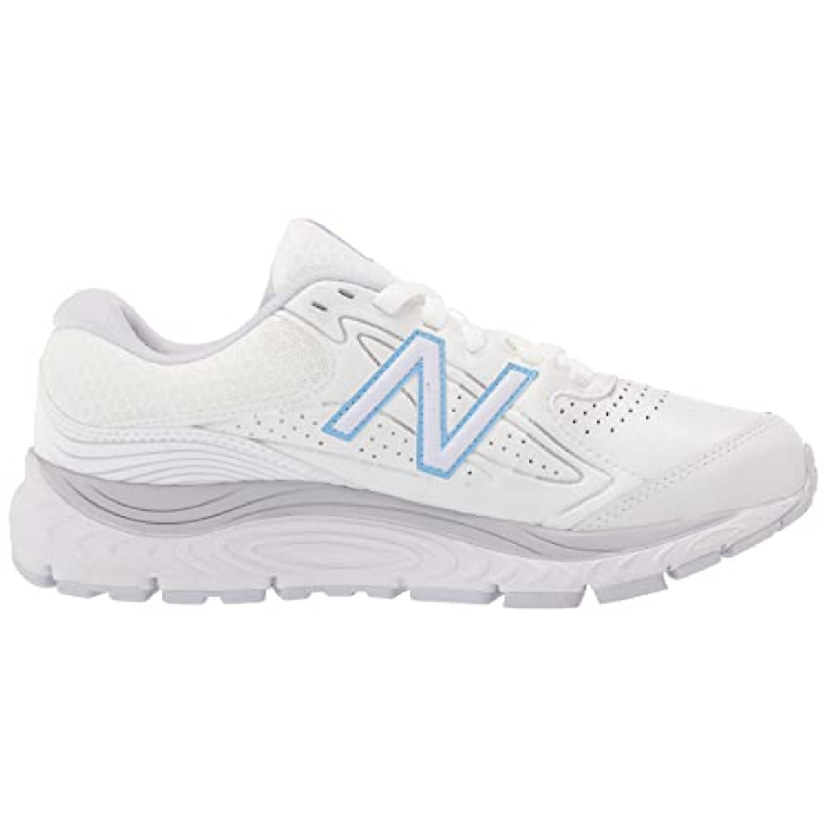 New Balance Women's 840 V3 Walking Shoe, White/Silent Grey, 8.5 X-Wide