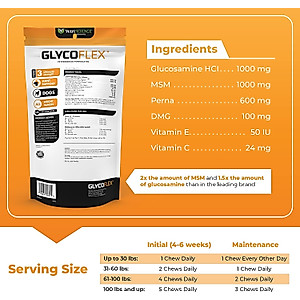 VetriScience Glycoflex 3 Clinically Proven Hip and Joint Supplement for Dogs, 120 Chews & Canine Plus MultiVitamin for Senior Dogs, 60 Chews