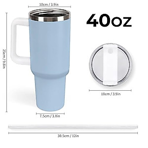 I Love Boston Terriers 40OZ Tumbler Stainless Steel Travel Mug Water Bottle Car Cup Tea Cups with Lid White-style