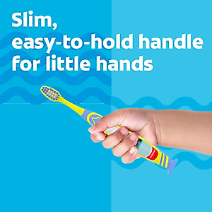 Colgate Kids Toothbrush, Minions, With Extra Soft Bristles and Built In Suction Cup Holder, 4 Pack