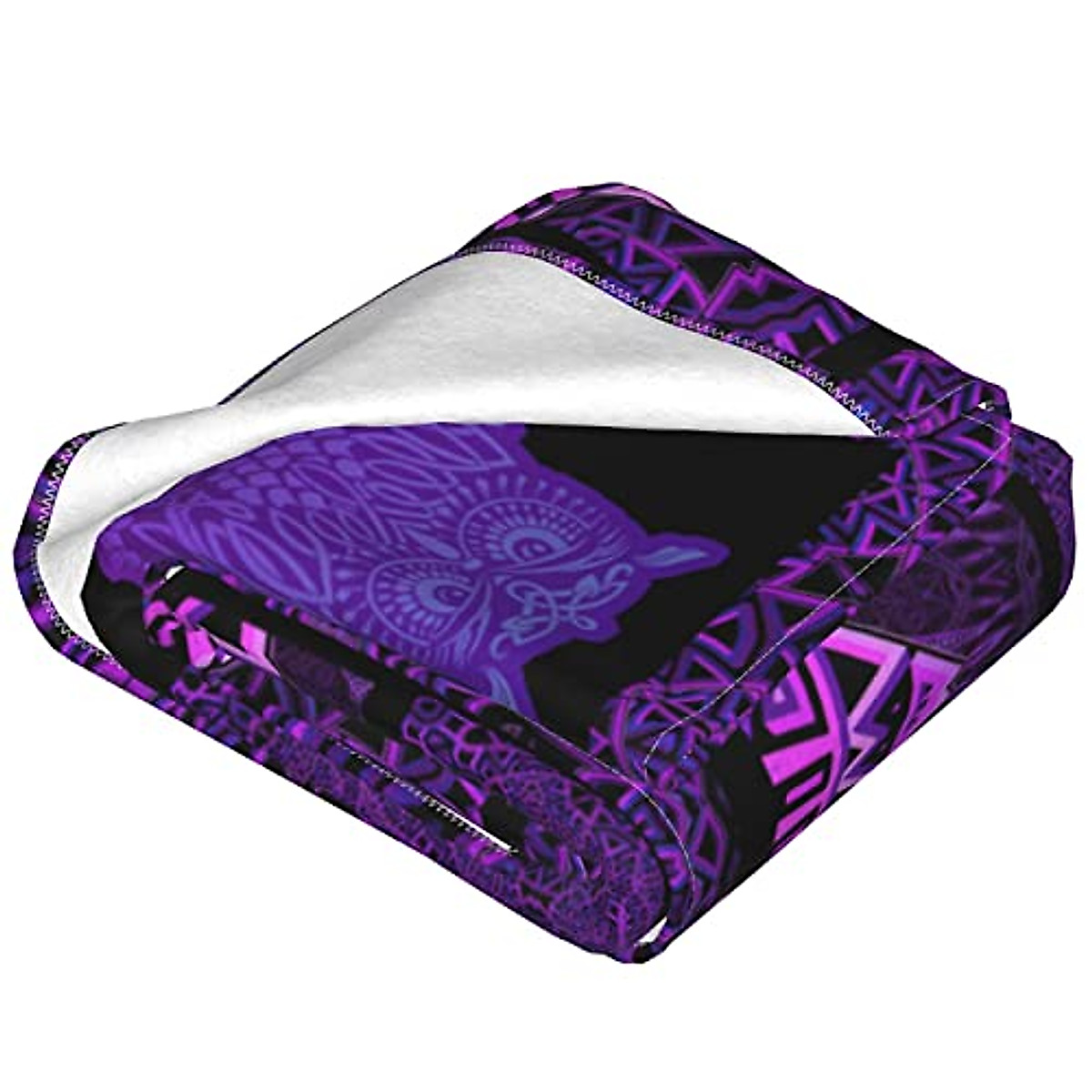 Owl Throw Cute Cartoon Animal Blanket Ultra Soft Warm Cozy Lightweight Microfiber Blankets Flannel Sherpa Fuzzy Plush Throws for Sofa Couch Bedding All Season 60"x50"