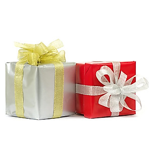 20 Colors 300 Yard Double Faced Polyester Satin Ribbon -18 Ribbon Rolls & 2 Glitter Metallic Ribbon,3/8" X 15 Yard/Roll,Perfect for Christmas Gift Wrapping,Hair Bows & Other Craft Projects