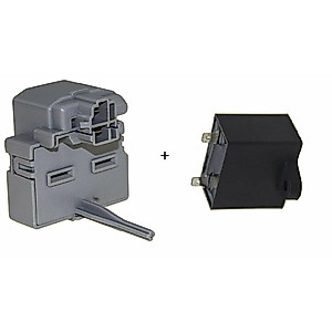 EQUIPMENT DOCTOR US CK910010004 fits Embraco Compressor Start Relay + Capacitor (Terminal 1/4", Gray)