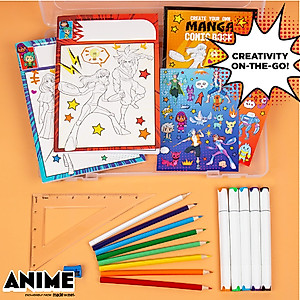 Made By Me Manga Artist Set, How to Draw Anime, Create 2 Comic Books, Great Gifts for Anime Enthusiasts, Awesome Art Kit, Drawing Kit Arts & Crafts for Kids, Great Addition to Anime Collection