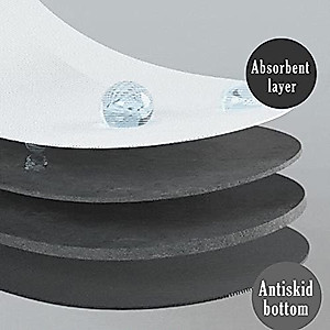 ROOSFEINE (2 PCS) Boho Red Green Half Round Outdoor Door Mat,Diatomaceous Earth Entrance Indoor Non Slip Doormats Mats,Bohemian Resist Dirt Washable Mat,36''x24'' (f1)